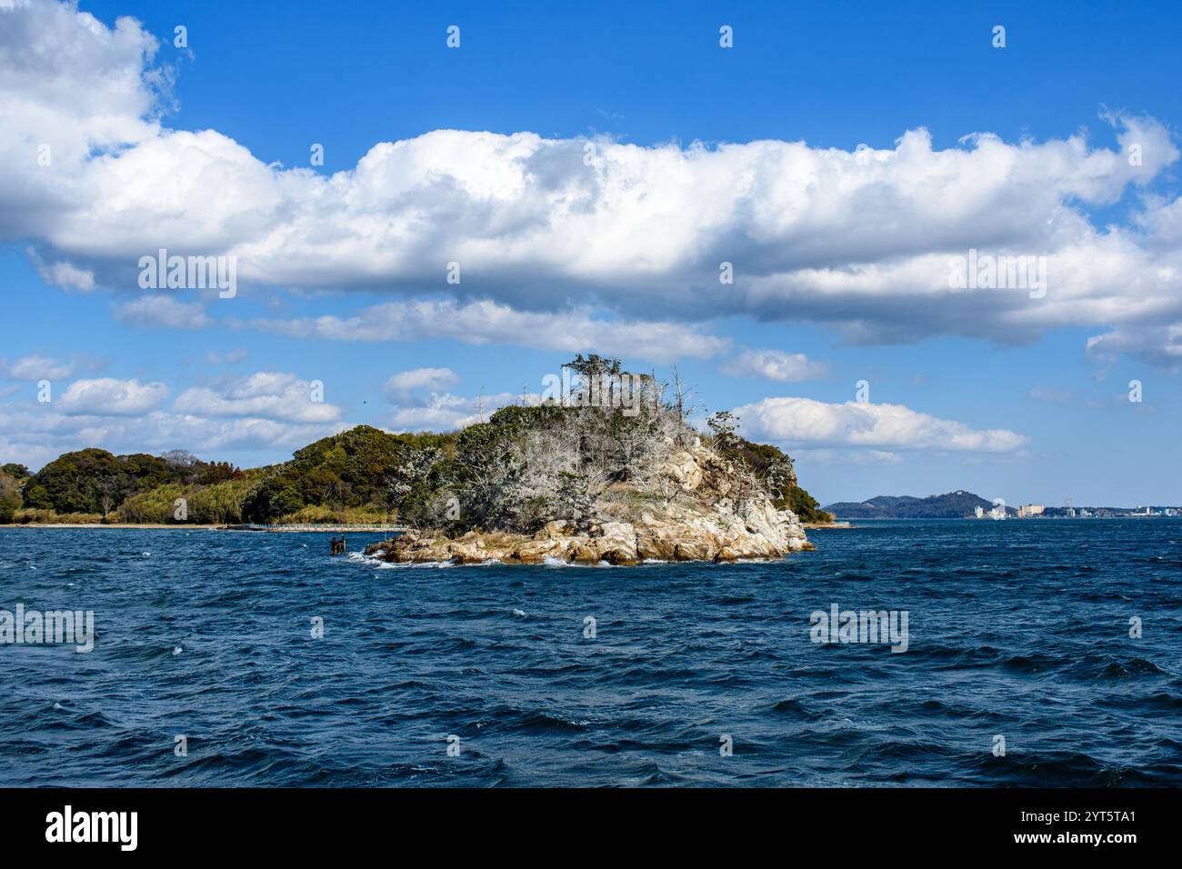 View of Hamanakako, Lake Hamana, brackish lagoon lake connected to the ...