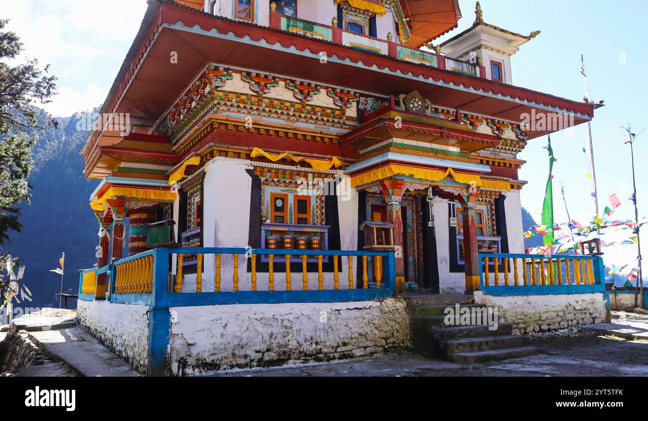 Beautifully located Taktsang Gompa surrounded by natural landscapes ...
