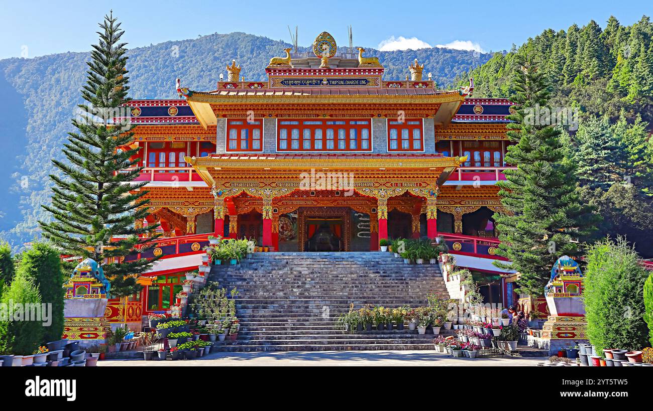 Beautiful front view of Thupsung Dhargye Ling Buddhist Monastery ...