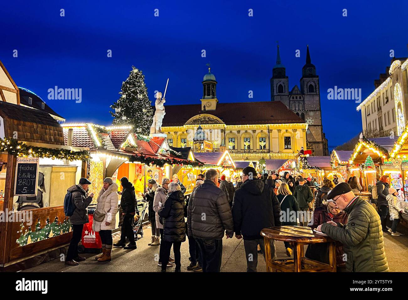 Weihnachtsmarkt 2024 in Magdeburg Sachsen Anhalt *** Christmas market ...