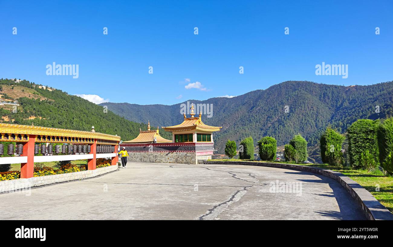 Panoramic view of Thupsung Dhargye Ling Buddhist Monastery, Dirang ...