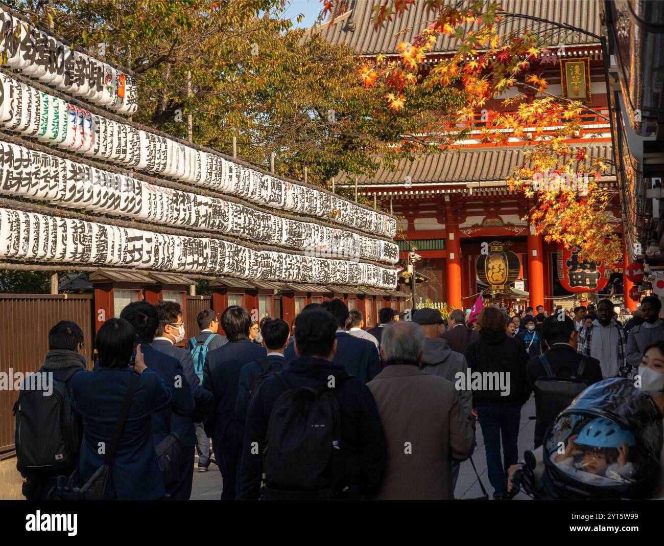 Lanterns along Nakamise street at the Senso-ji temple in Asakusa Taito ku Tokyo Japan Stock ...