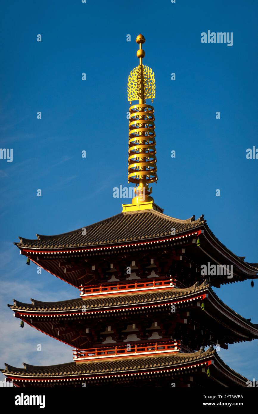 Five storied pagoda near Senso-ji temple in Asakusa Taito ku in Tokyo Japan Stock Photo - Alamy
