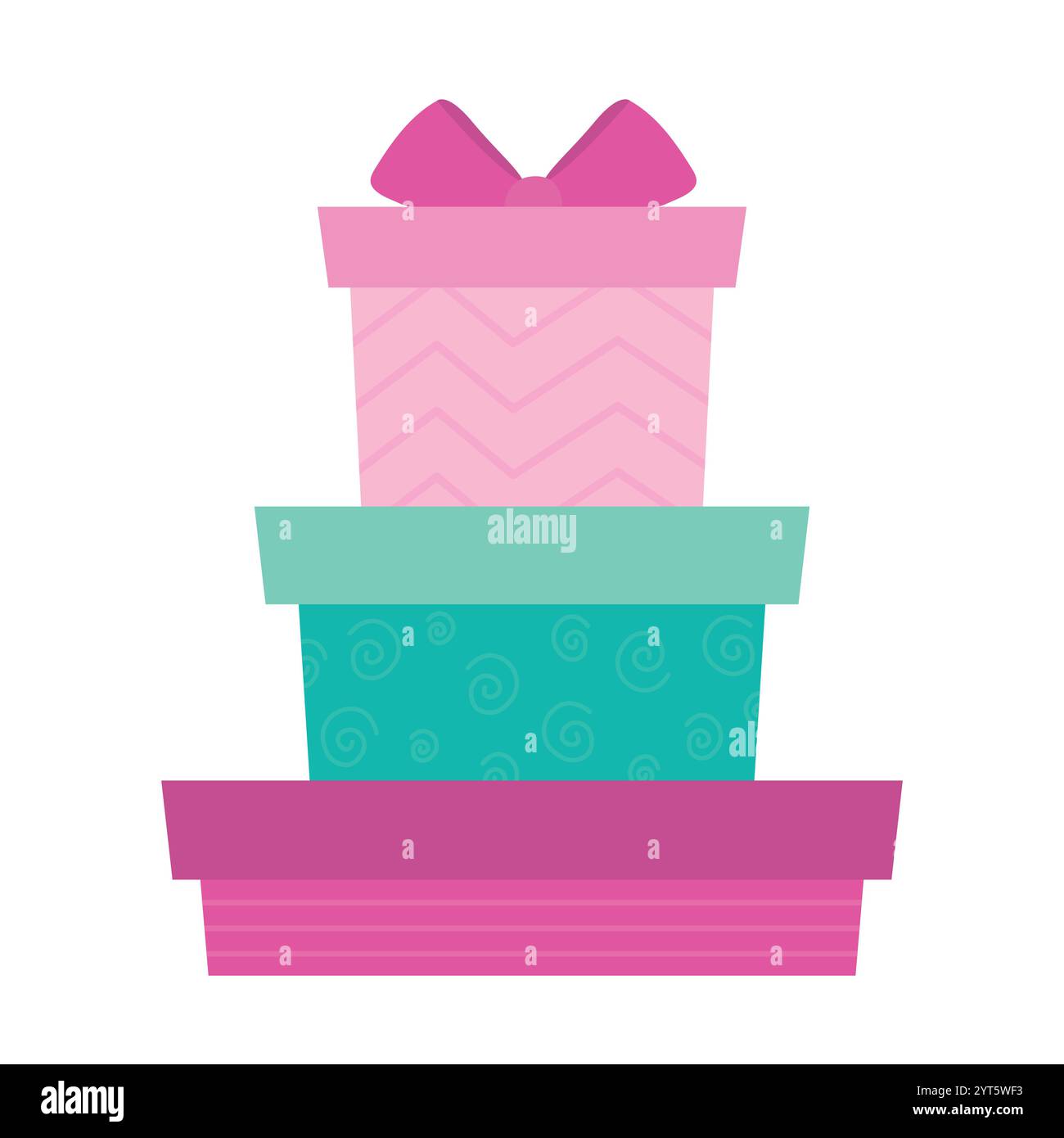 Stack of gift boxes vector flat illustration Stock Vector Image & Art ...