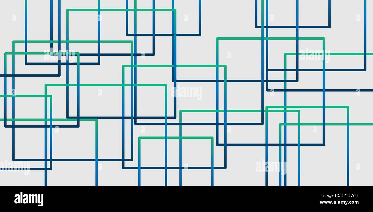 Simple Overlapping Rectangular Frames of Various Sizes, Colored in ...