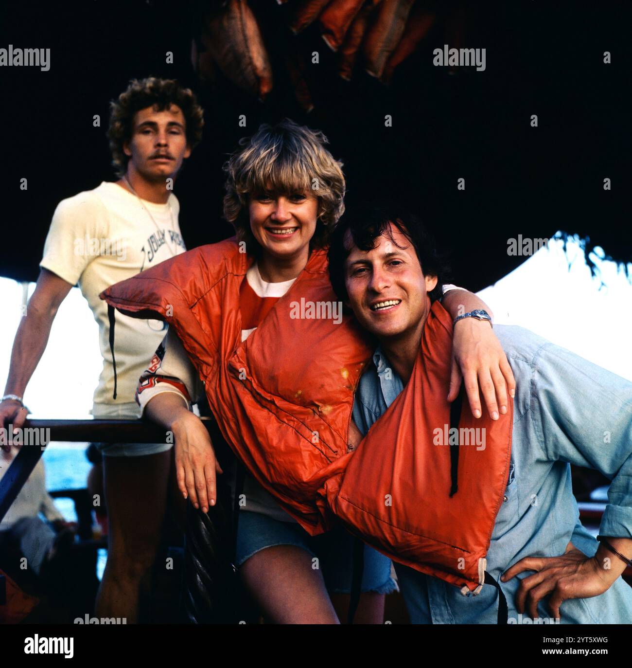 Schlagerstars auf Reisen: Michael Holm und Gitte Haenning auf Barbados, circa 1981 Stock Photo ...