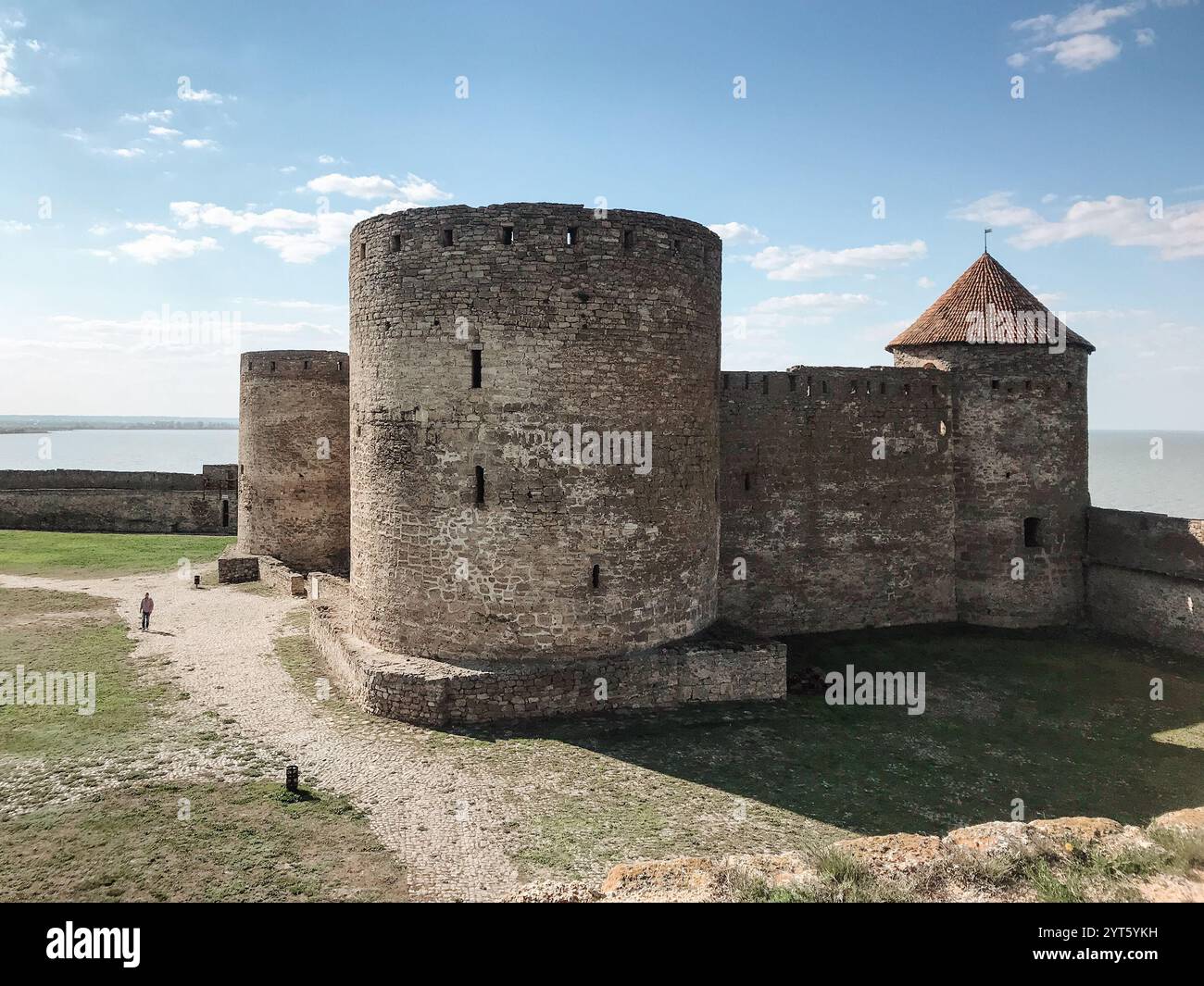 Akkerman fortress near Dniester estuary. Medieval castle in Budjak ...