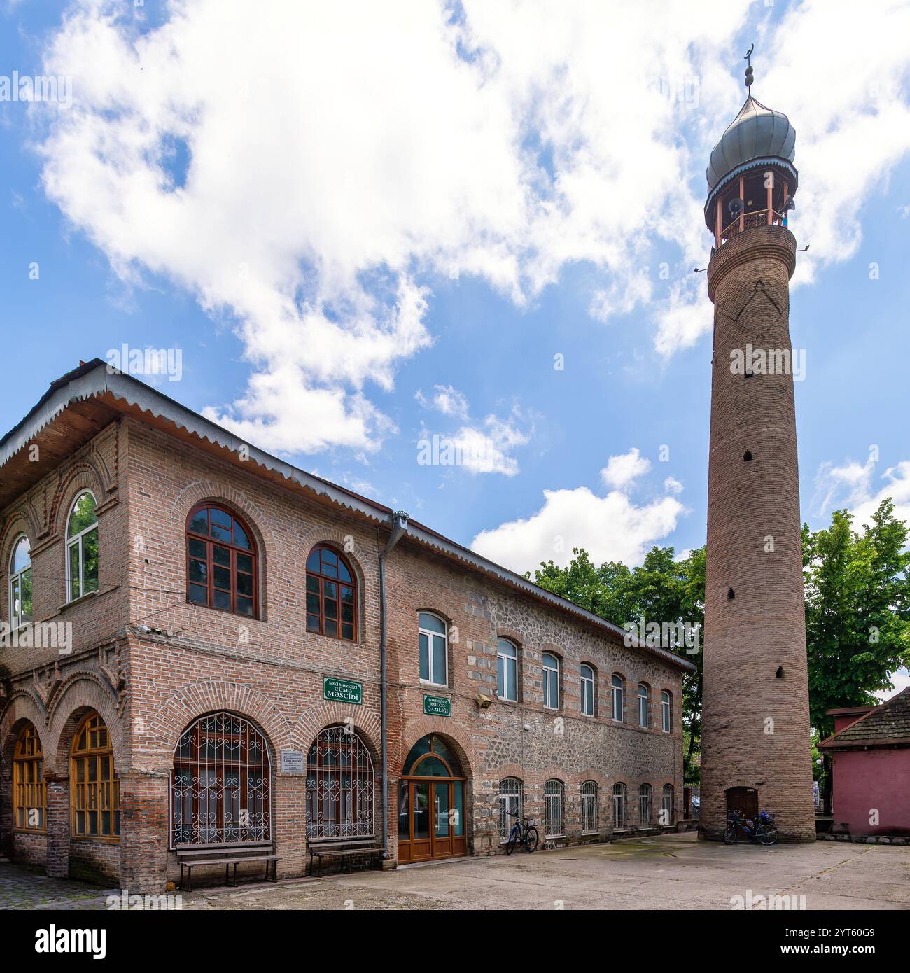 Sheki Juma Mosque, known for its captivating design, stands proudly ...