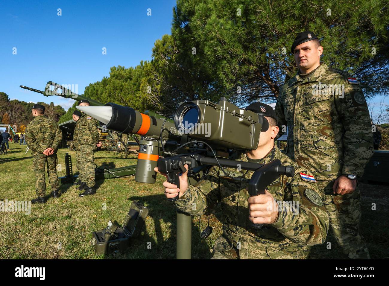Pula, Hrvatska. 06th Dec, 2024. Croatia army soldiers are seen during ...
