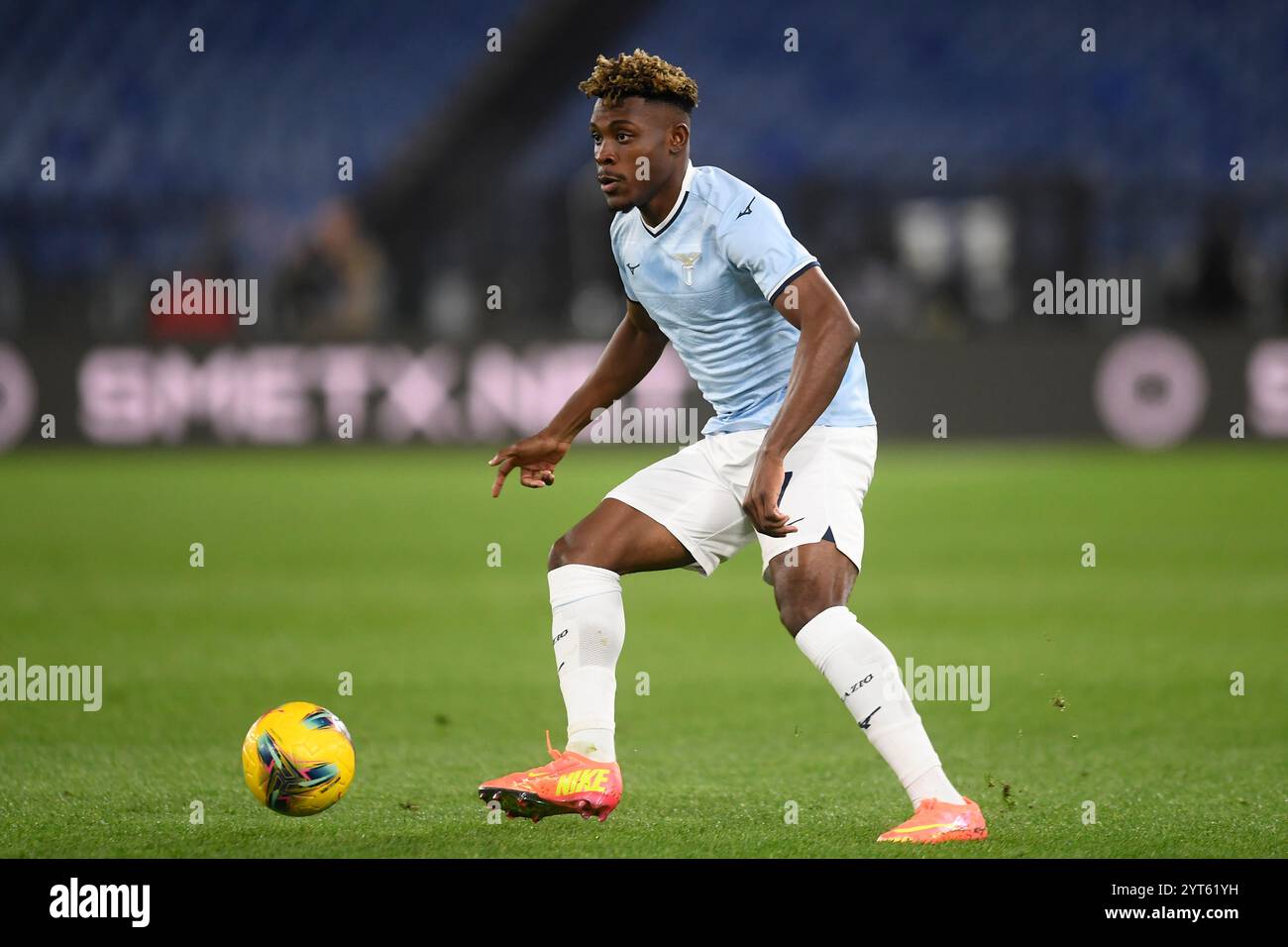 Fisayo Dele-Bashiru of SS Lazio during the Italy cup football match ...