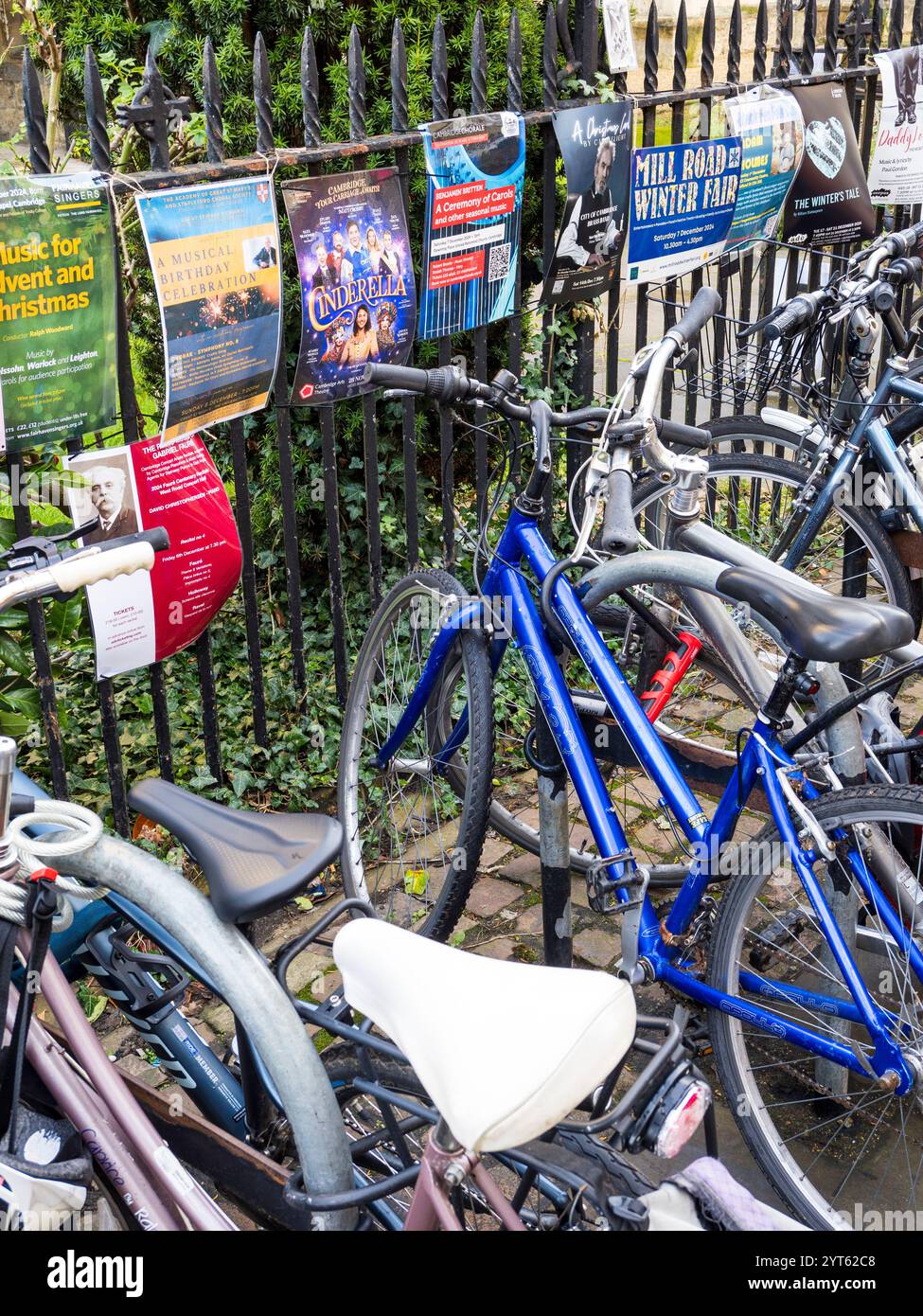 Cycles and Posters about Cultural Events, outside the Great St Marys ...