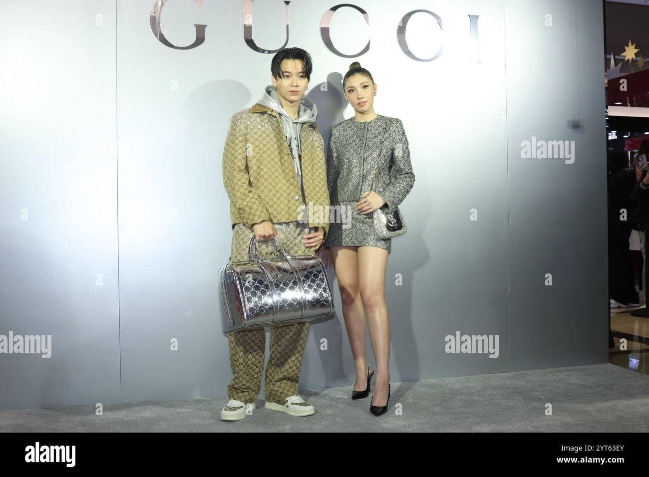 TAIPEI, CHINA - DECEMBER 6, 2024 - Taiwanese singers OSN and Karencici ...