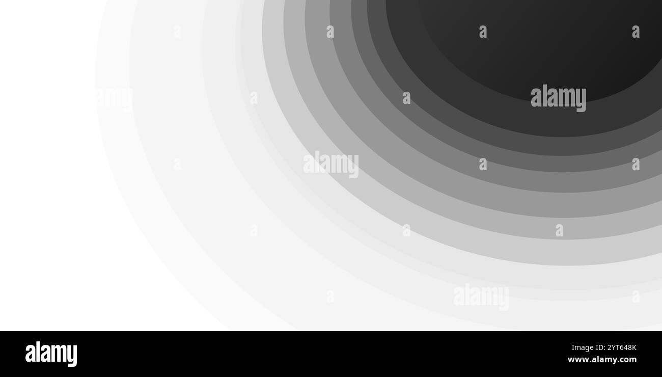 Big Hole - Abstract Minimalist Black and White Round Curving, Oval ...