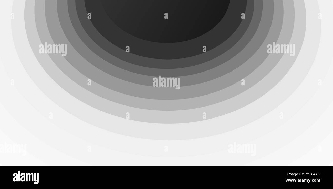 Abstract Minimalist Gray Round Curving, Oval Concentric Shapes ...