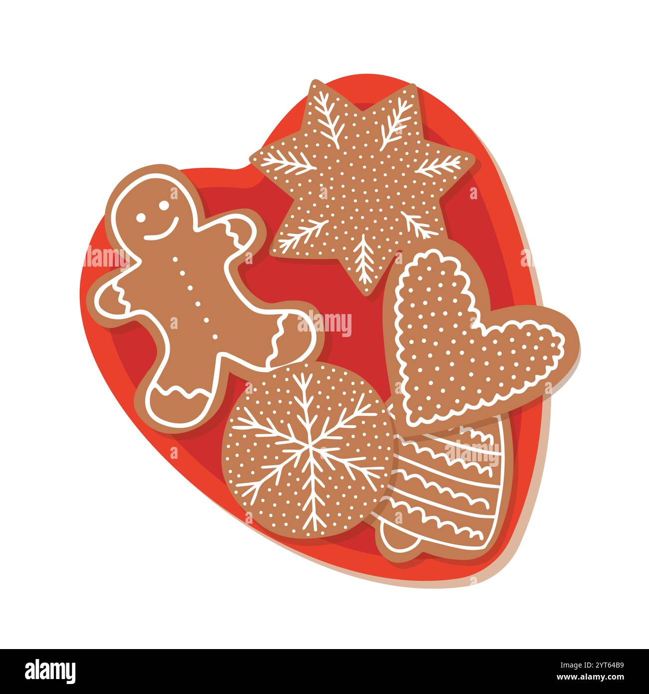 Heart cookies background Stock Vector Images - Alamy