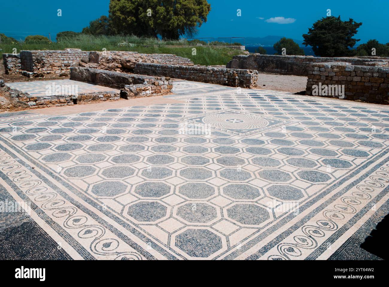 Empuries, Spain, May 13th, 2013: Ancient Mosaic Floor at the ...