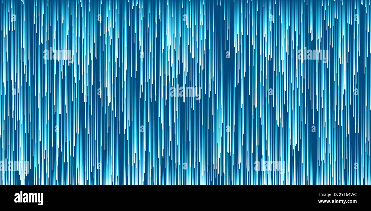 Blue and White Moving, Flowing Dense Stream of Particles in Vertical ...