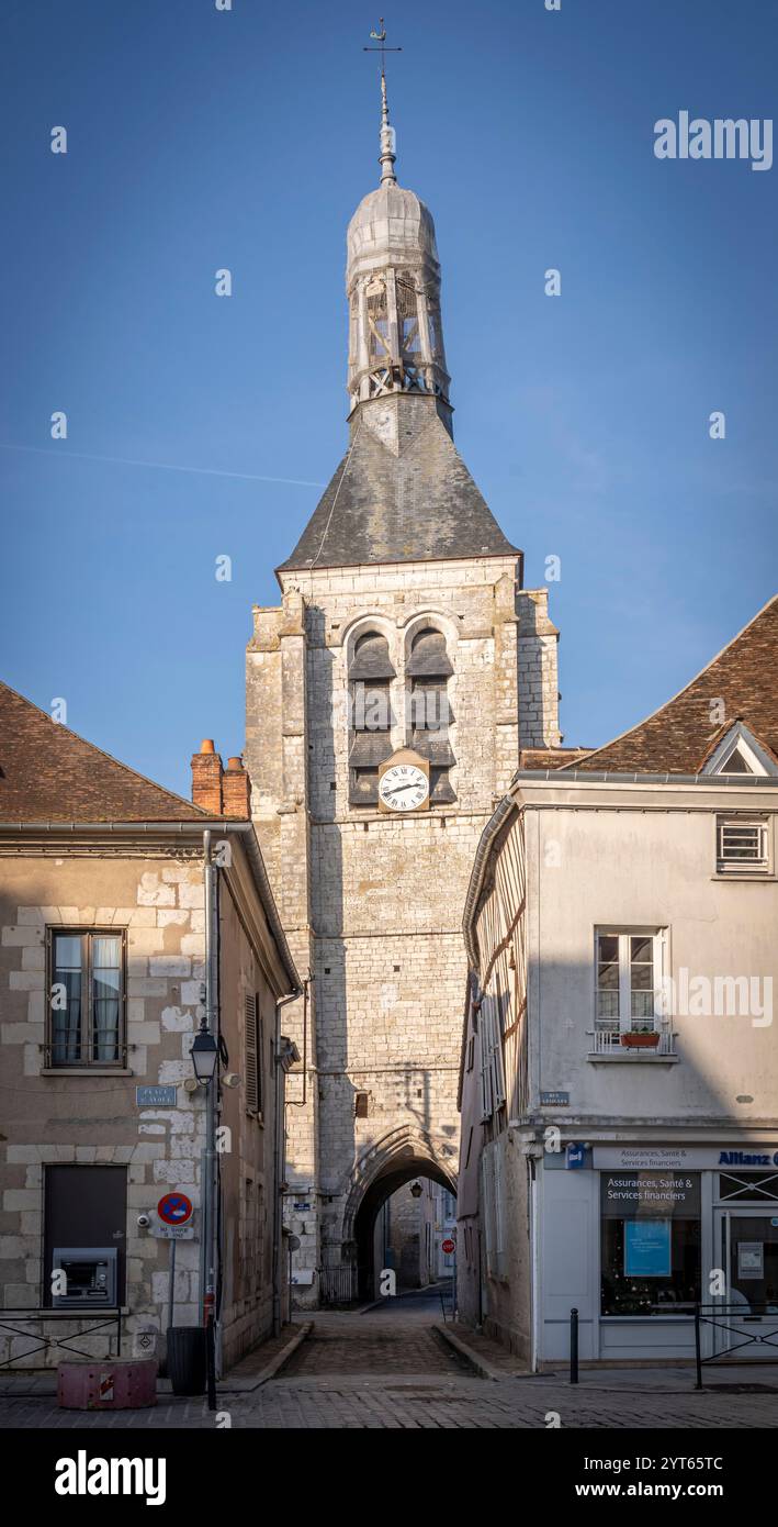 Provins, France - 09 01 2024: View the facade of The Notre-Dame-Du-Val ...