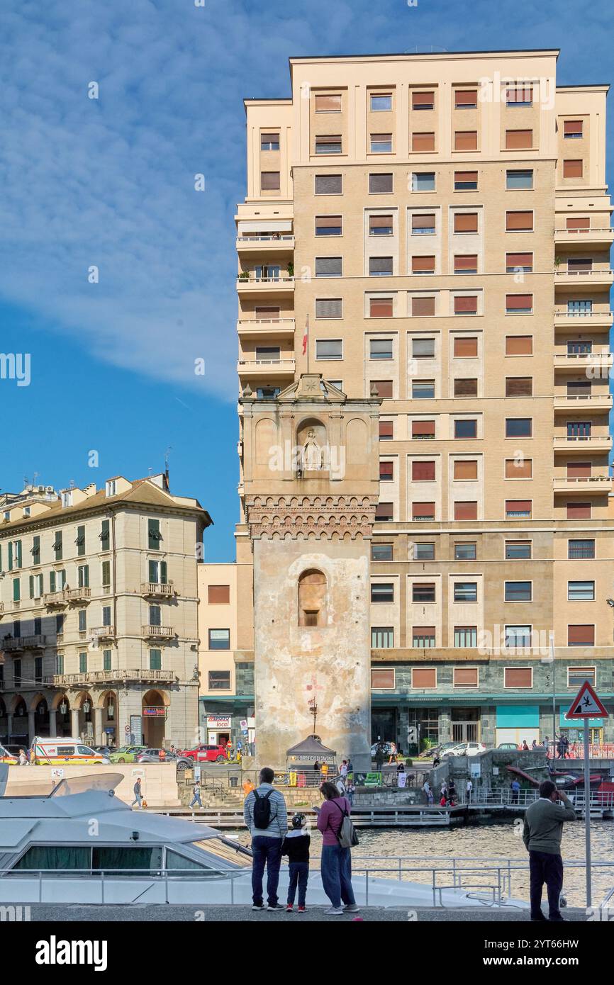 Savona, Italy - December 06, 2024: The image captures a blend of ...