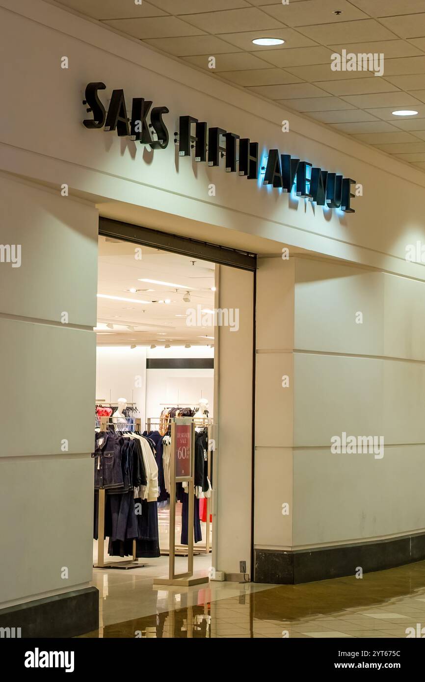 New Orleans, LA, USA - June 23, 2024: Entrance to Saks Fifth Avenue ...