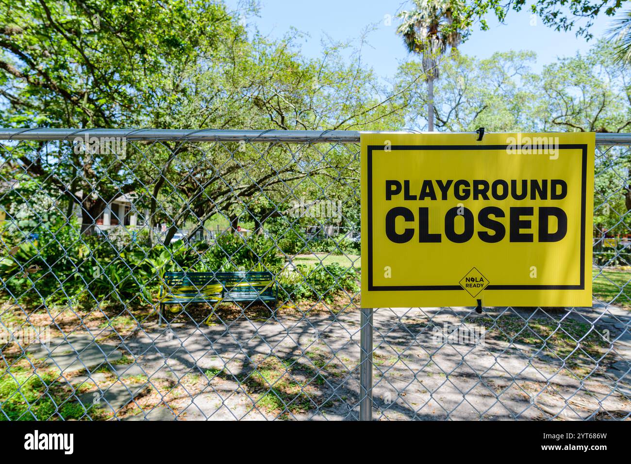 NEW ORLEANS, LA, USA - APRIL 27, 2020: Alcee Fortier Park on Esplanade ...
