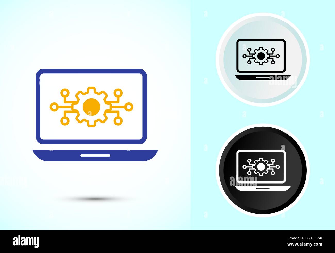 Information technology icon design illustration. Digital tech icon ...