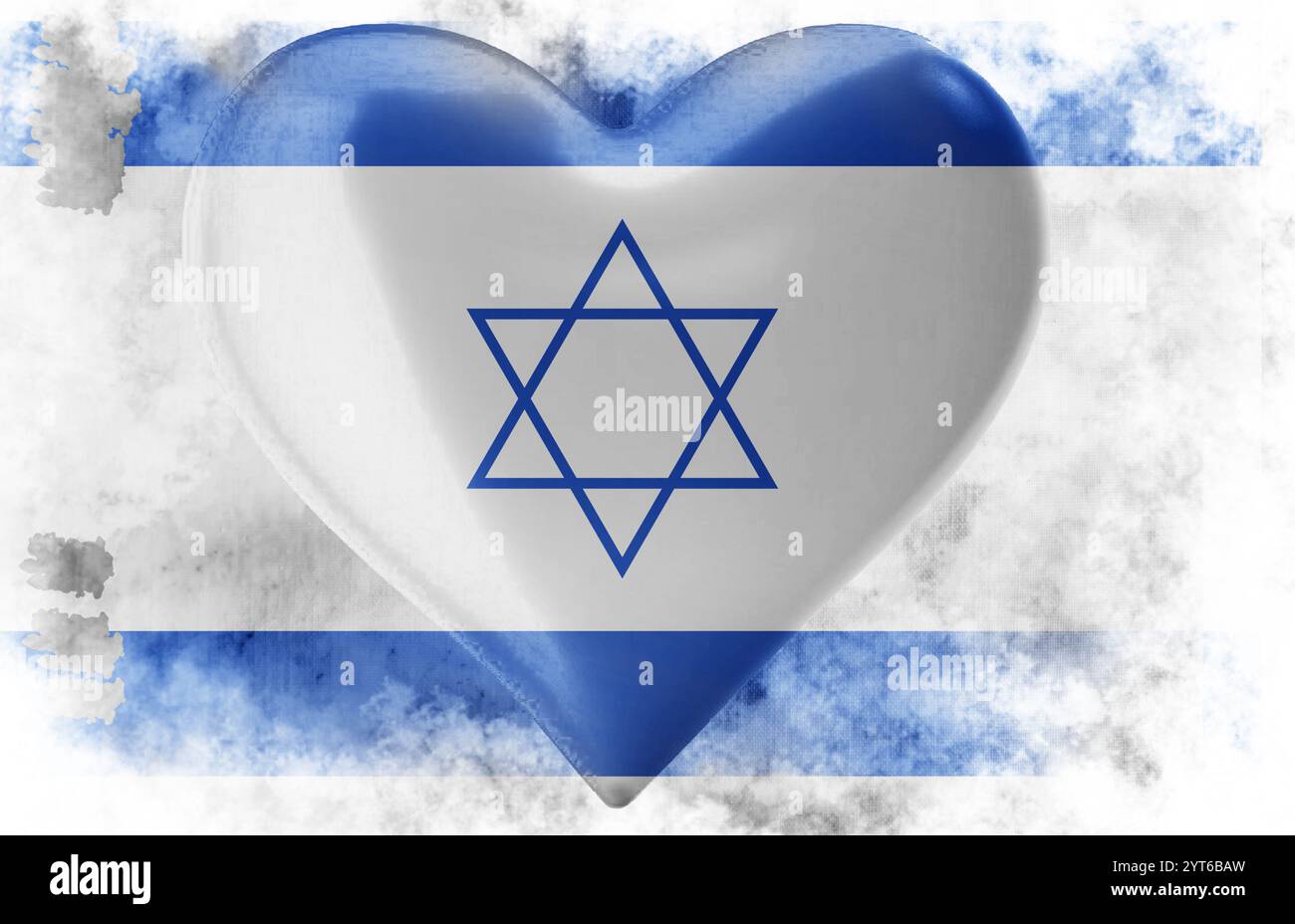 Heart shaped background with flag of Israel Stock Photo - Alamy
