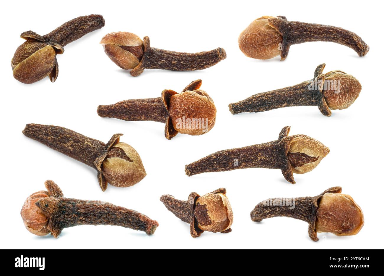 Fragrant clove buds isolated on white, set Stock Photo - Alamy