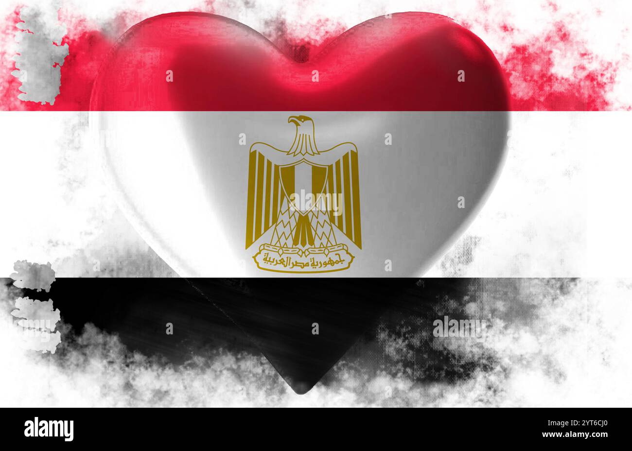 Heart shaped background with Egypt flag Stock Photo - Alamy