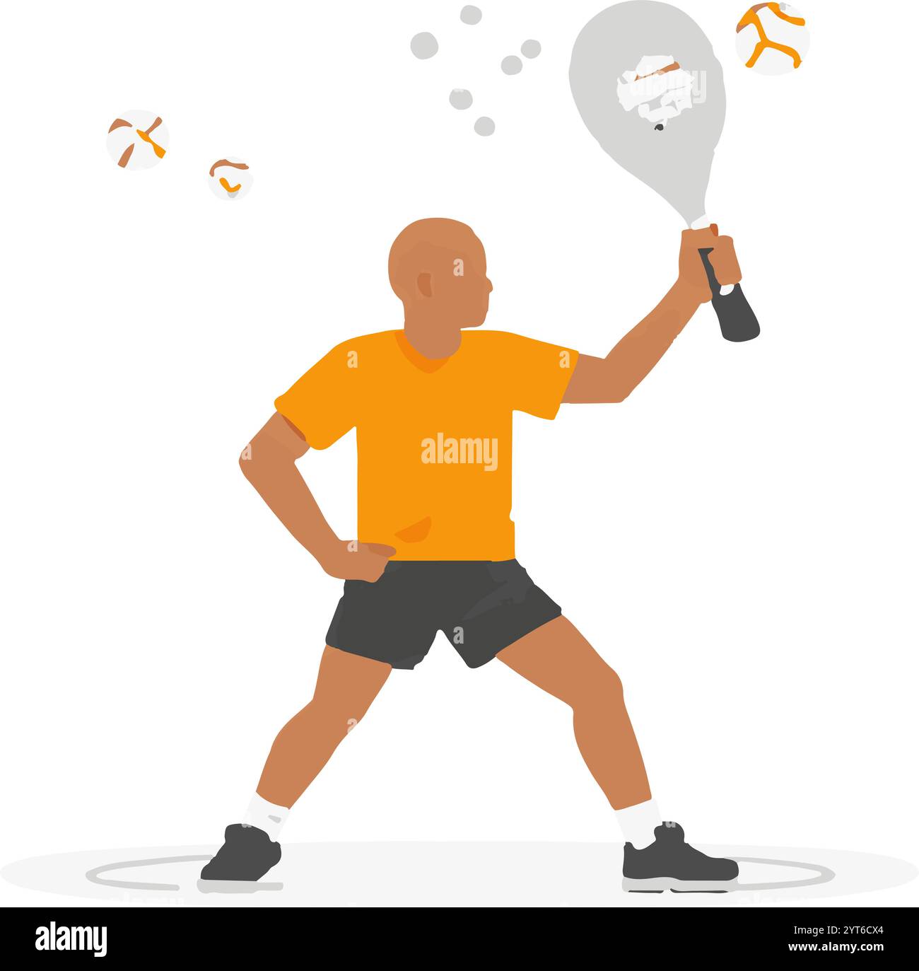 An illustration of a badminton game, focusing on the shuttlecock and ...