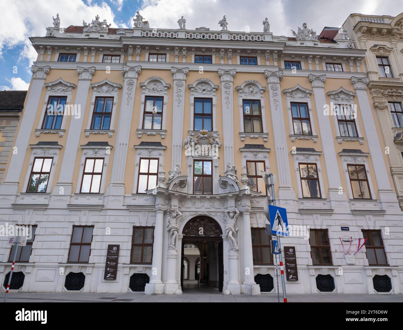 Palais Kinsky, a Baroque palace in central Vienna, Austria, sometimes ...