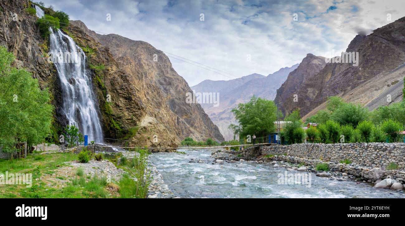 Panoramic View of Manthoka Waterfall: A Stunning Natural Wonder in ...