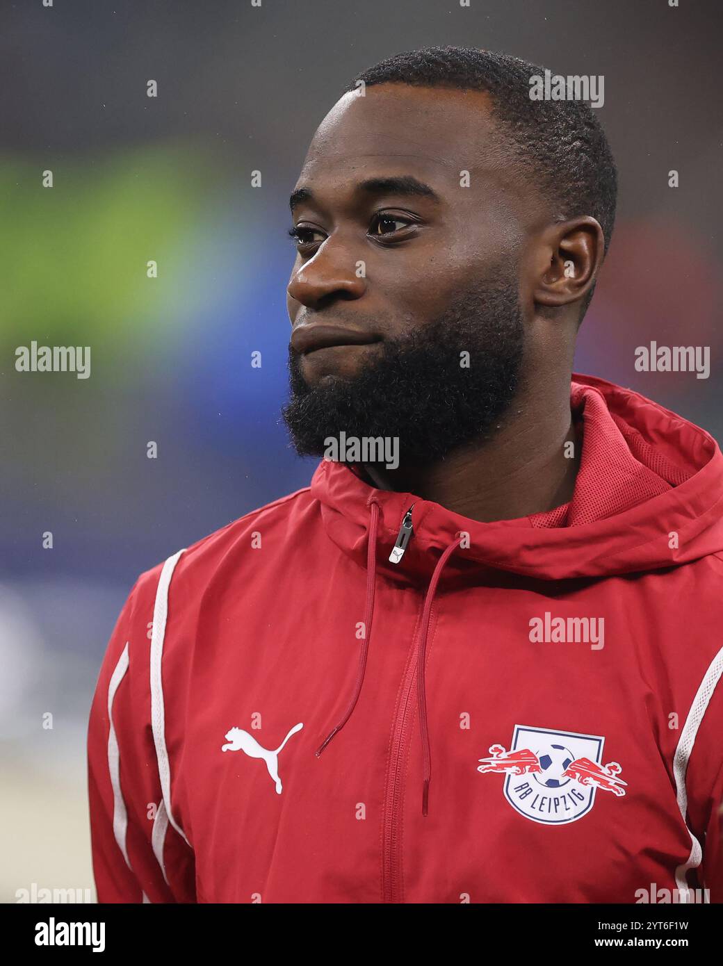 Milan, Italy, 26th November 2024. Lutsharel Geertruida of RB Leipzig ...