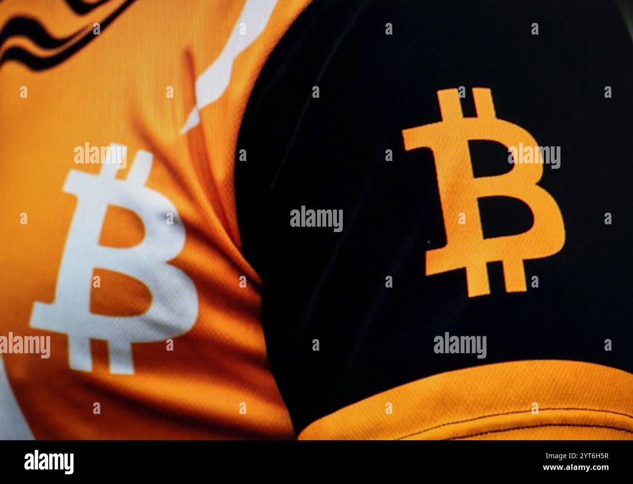 Bitcoin chart showing progress Stock Photo - Alamy