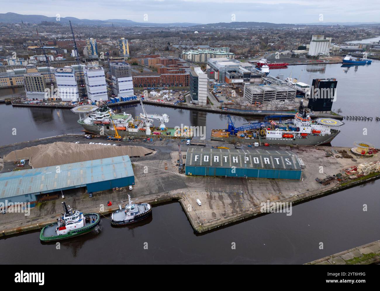 Aerial view of Port of Leith in Edinburgh, Scotland, UK Stock Photo - Alamy