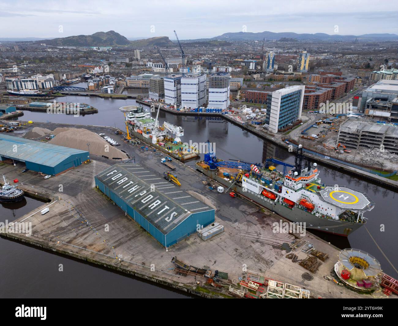 Aerial view of Port of Leith in Edinburgh, Scotland, UK Stock Photo - Alamy