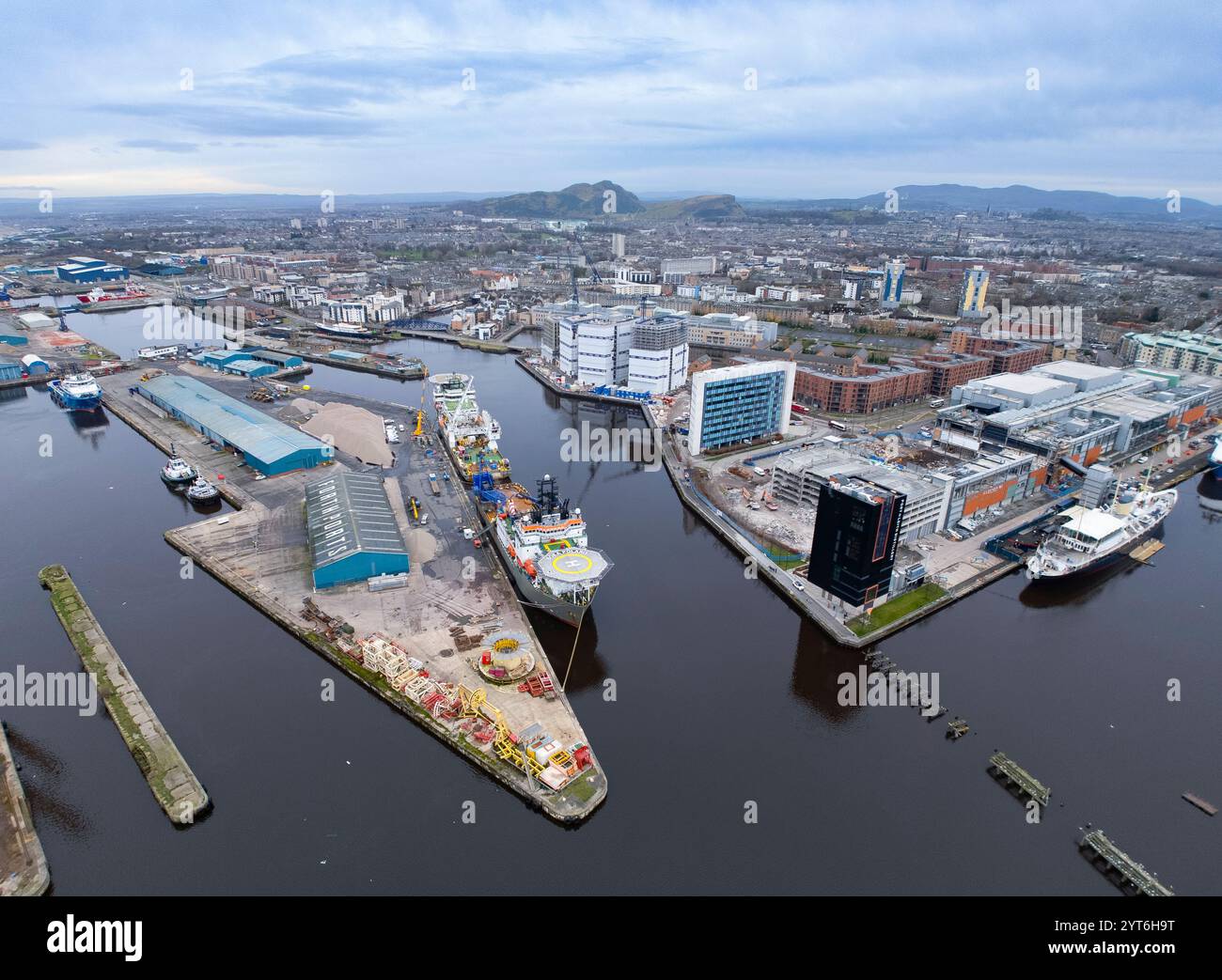 Aerial view of Port of Leith in Edinburgh, Scotland, UK Stock Photo - Alamy