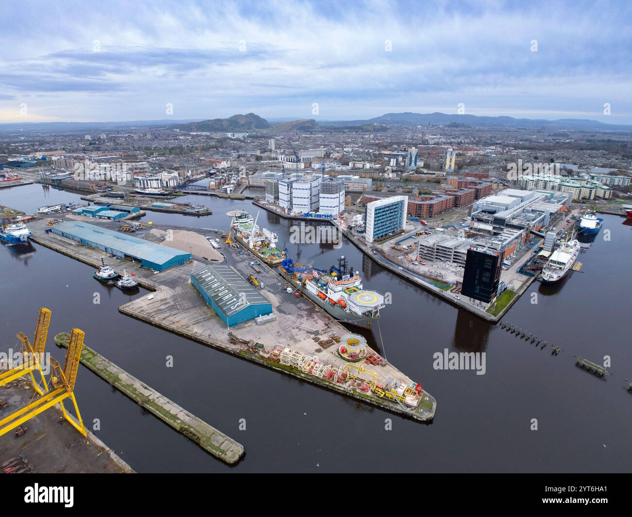 Aerial view of Port of Leith in Edinburgh, Scotland, UK Stock Photo - Alamy