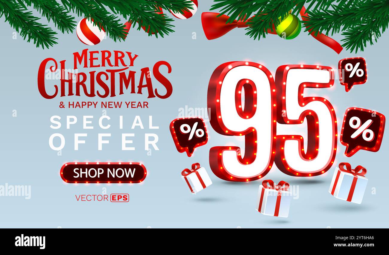 95 percent off discount sale banner and poster hi-res stock photography and images - Alamy