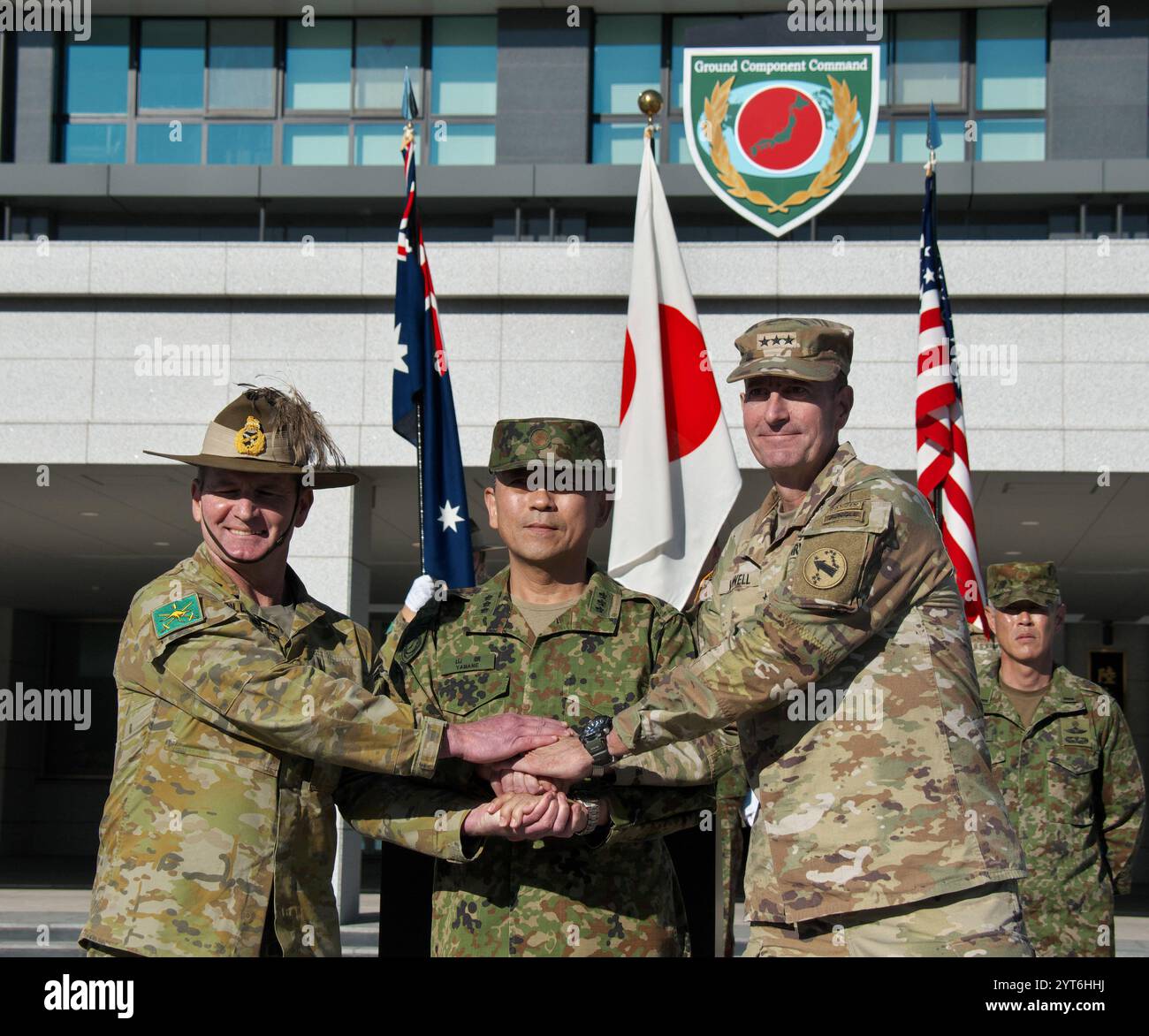 Tokyo, Japan. 06th Dec, 2024. (L-R)Australian Army 1st Division ...