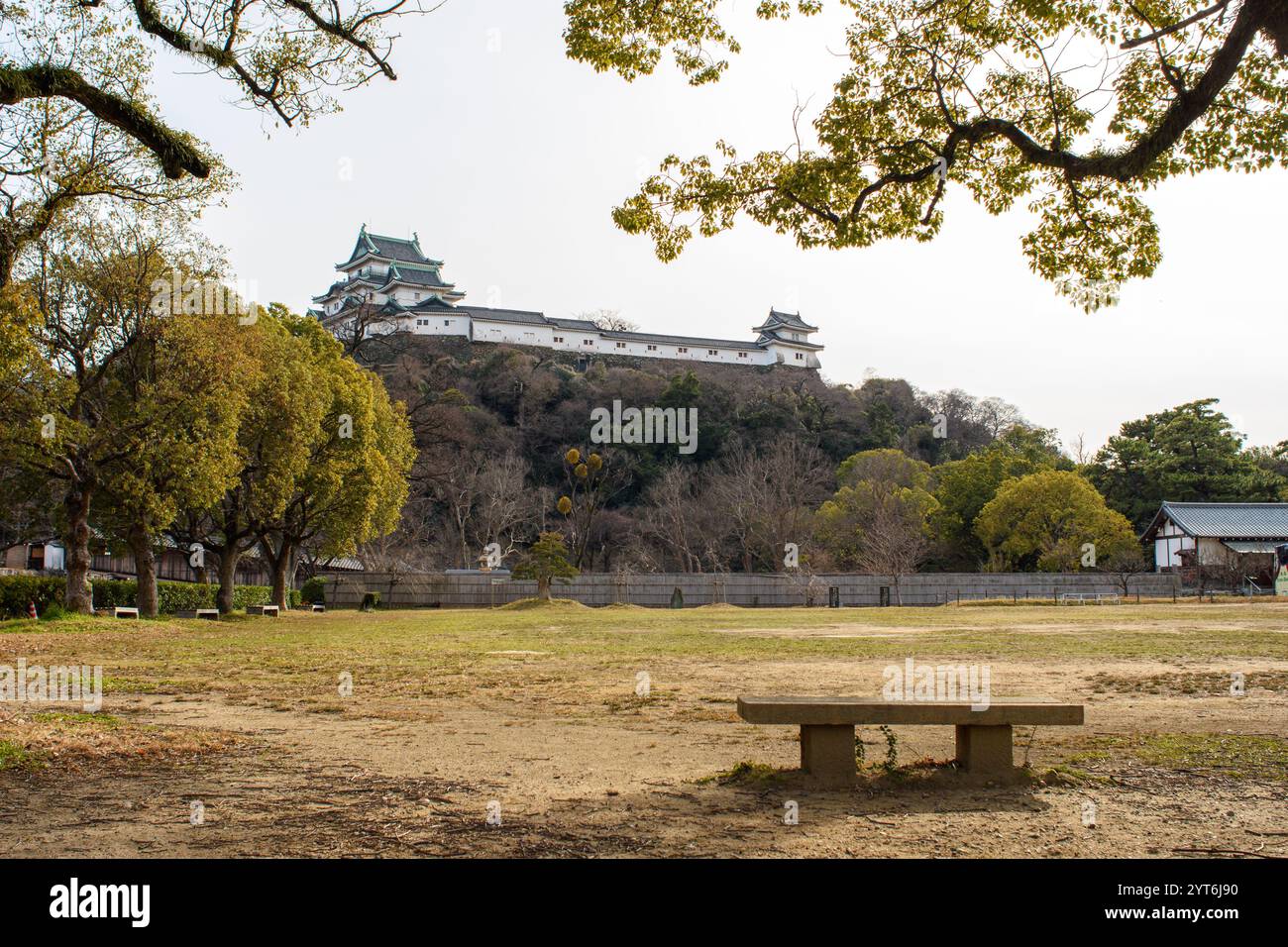 Wakayama castle, old historic Japanese castle in Wakayama city in ...