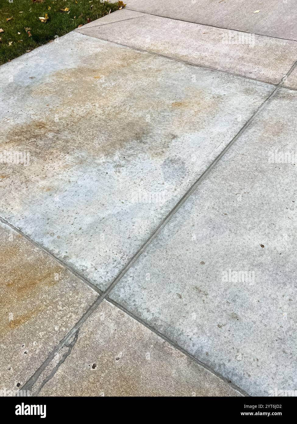 Repaired Cracks on Old Concrete Driveway Stock Photo - Alamy