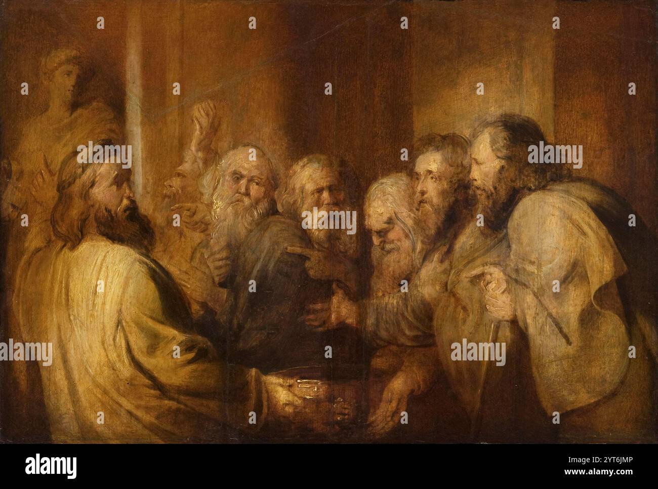 The Seven Sages of Greece Disputing over the Tripod. Follower of Peter ...