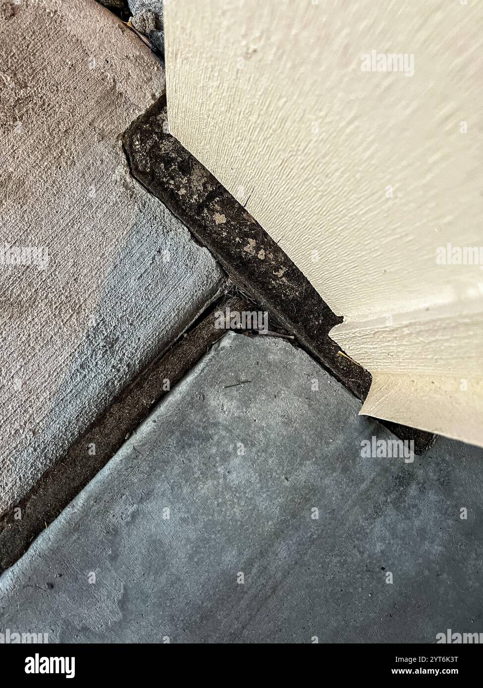 Concrete Joint in Garage of New Build House Stock Photo - Alamy