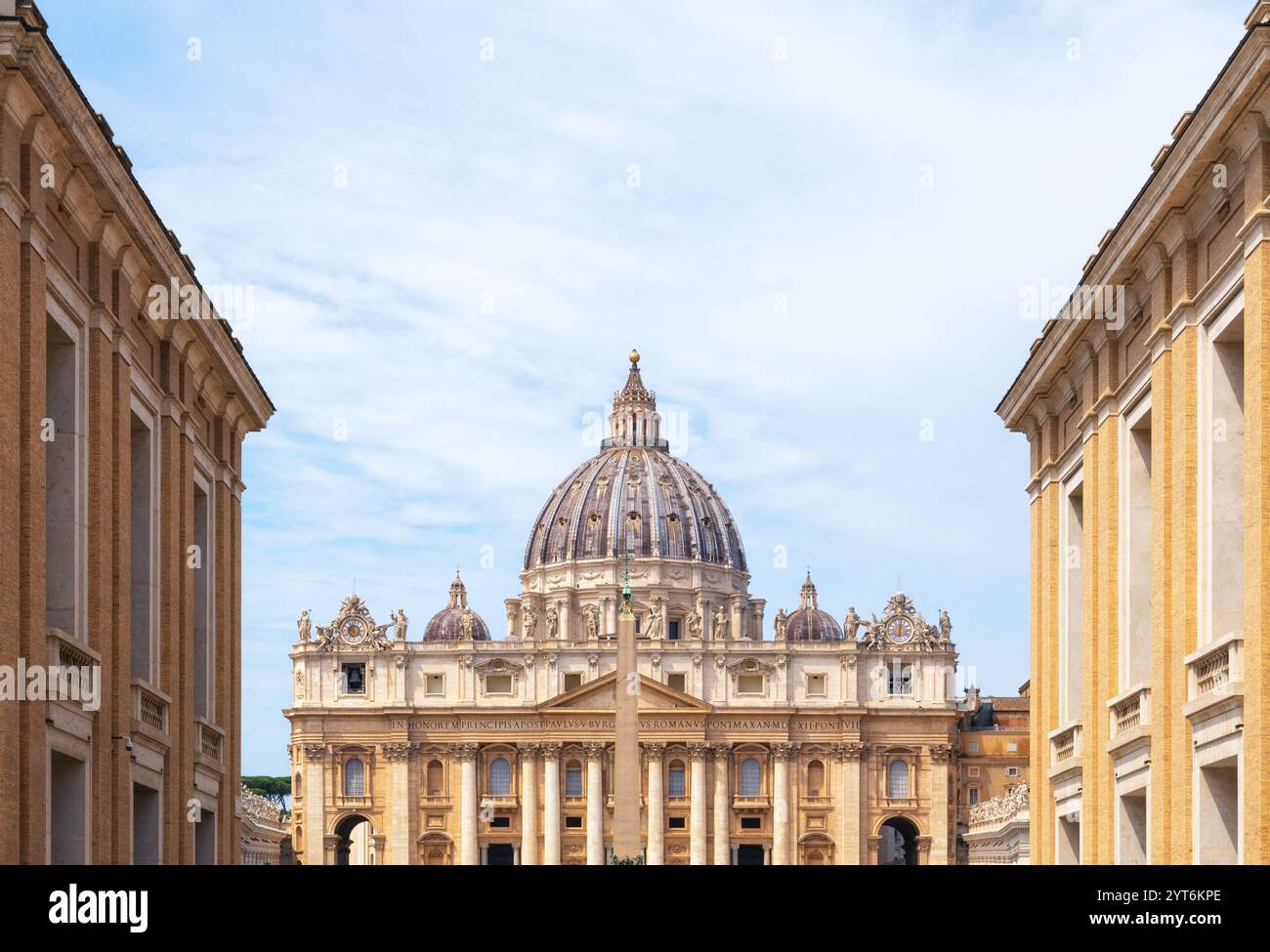View towards the Papal Basilica of Saint Peter in the Vatican (Basilica ...