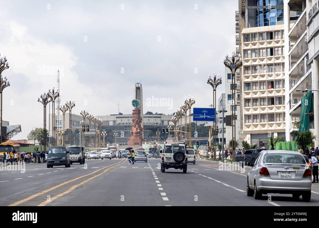 Addis Ababa, Ethiopia-October 15, 2024: The busy streets of downtown ...