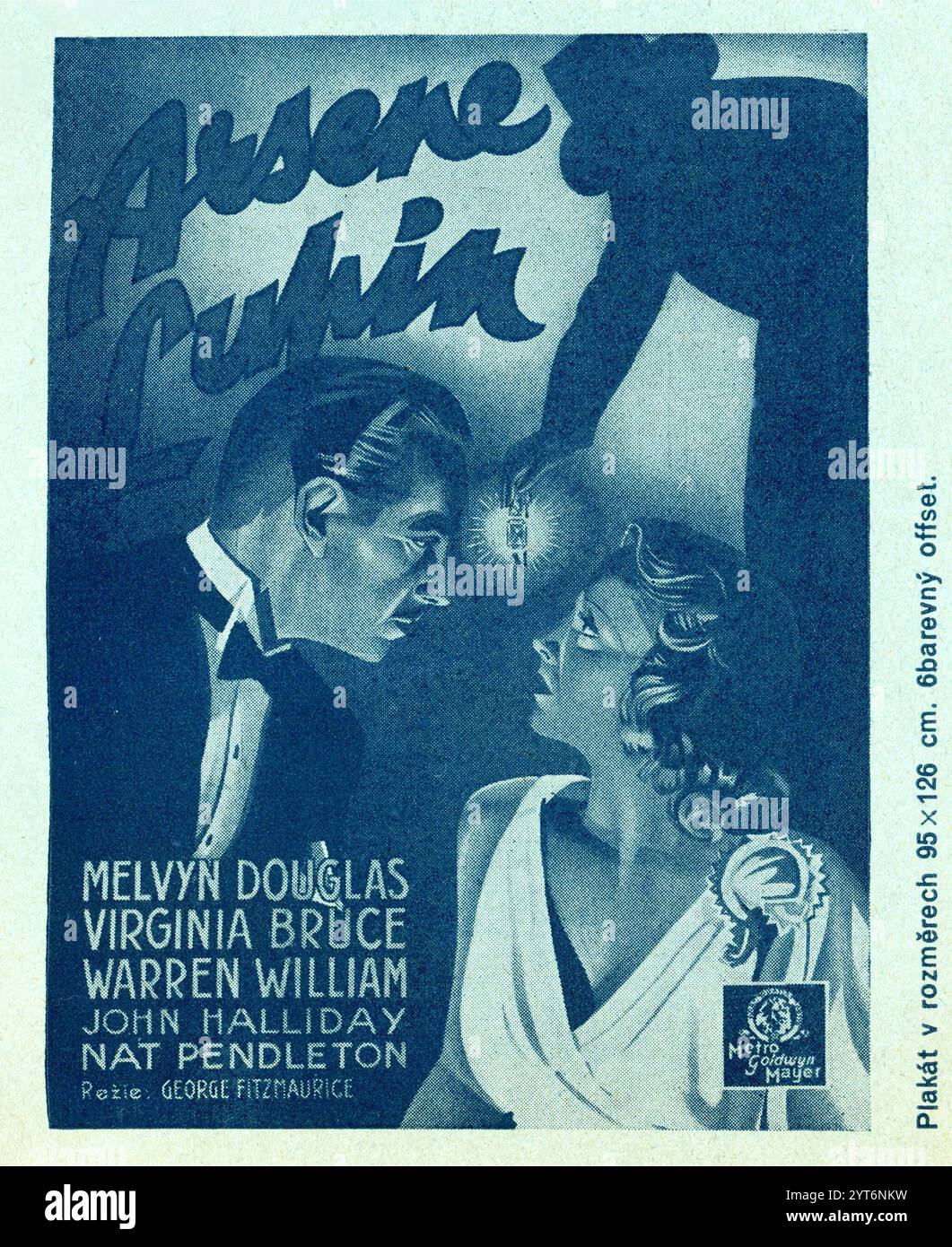 MELVYN DOUGLAS VIRGINIA BRUCE and WARREN WILLIAM in ARSENE LUPIN ...