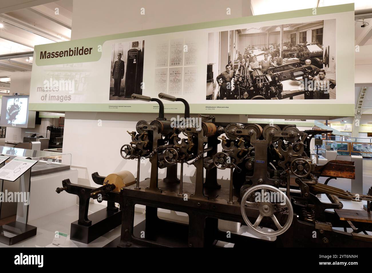 Technical Museum Vienna, Austria. Stone printing star wheel press 1850 ...