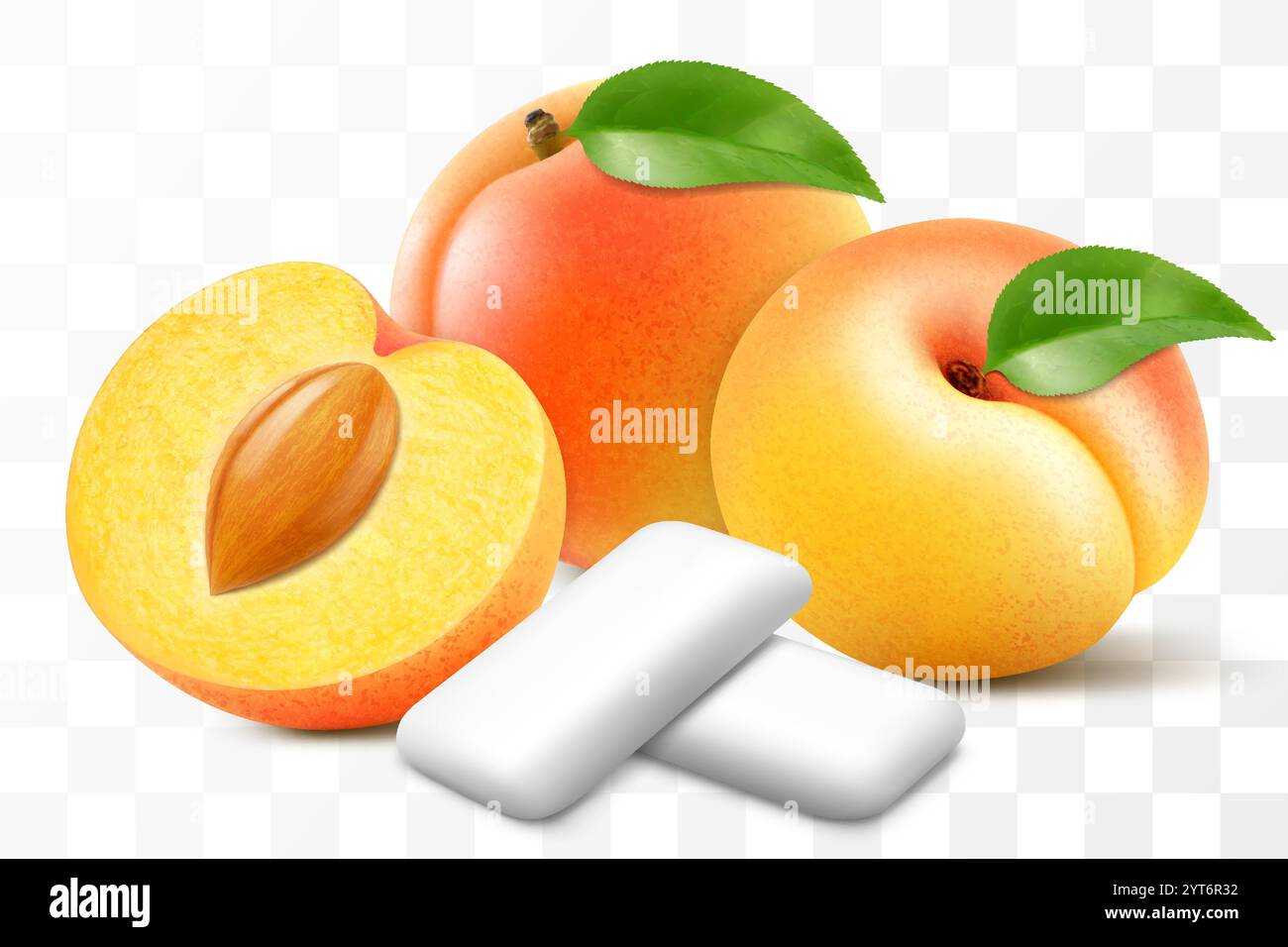 Bubble gum with an apricot or peach flavor. Pads of bubble gum ...