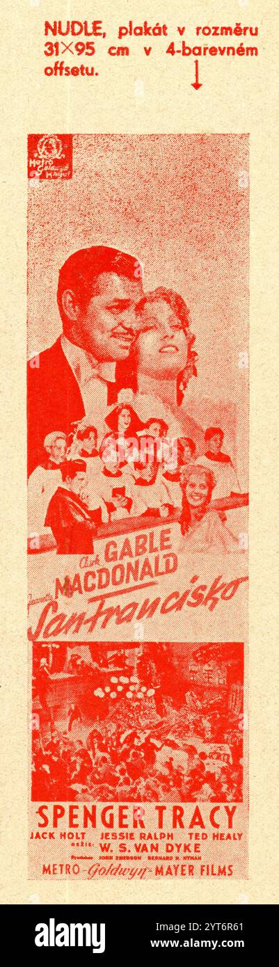 CLARK GABLE JEANETTE MacDONALD and SPENCER TRACY in SAN FRANCISCO 1936 ...
